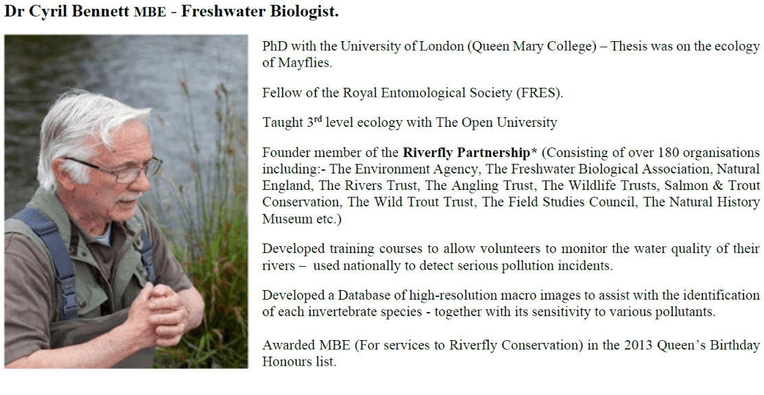 Dr Cyril Bennett MBE and Riverfly Monitoring ARMI - Beyond The Fen